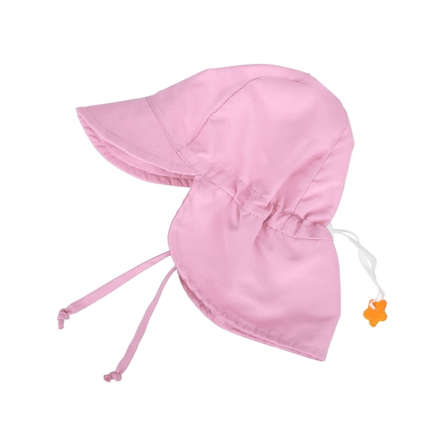 UPF 50+ UV Ray Sun Protection Baby Hat w/ Neck Flap & Drawstring,Pink ...