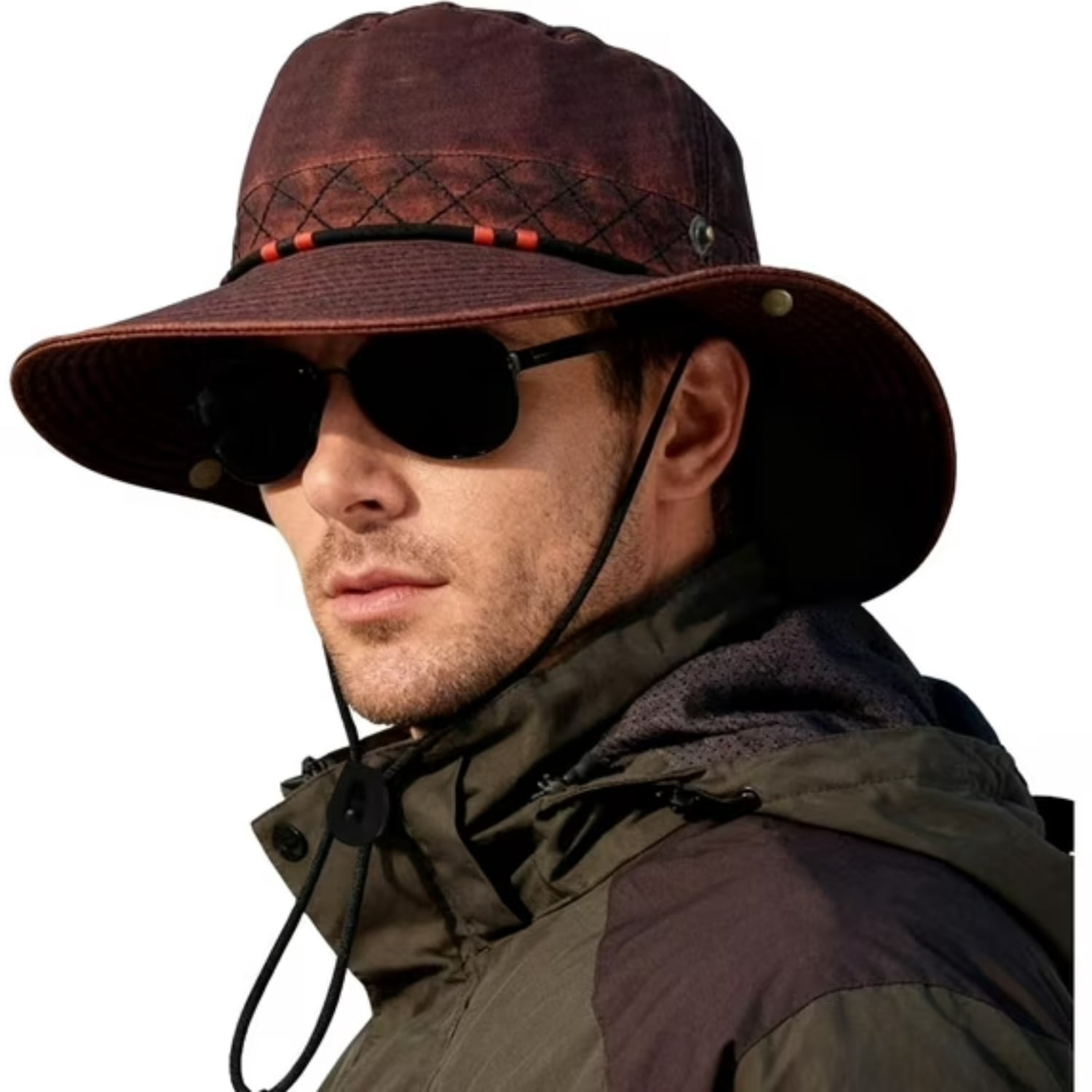 Fisherman Hat UPF 50+ Vintage Style for Men Women,Boonie Hat Wide Brim ...