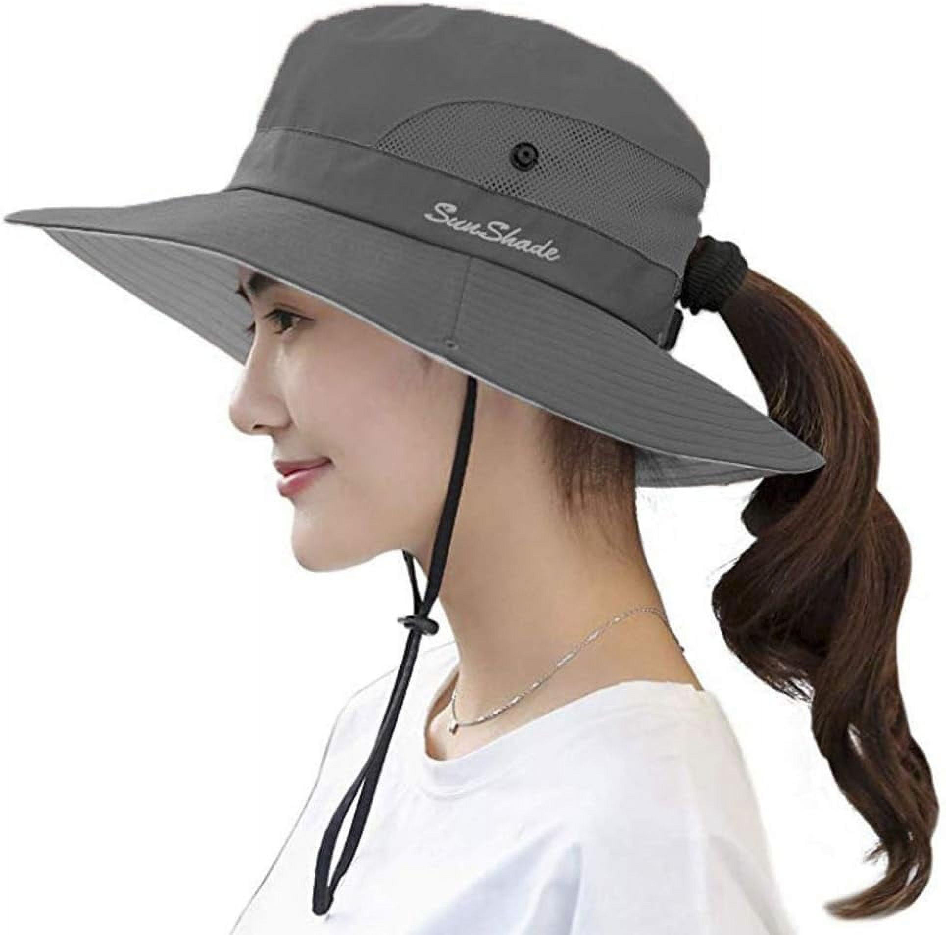 UPF 50+ Wide Brim Sun Hat Waterproof UV Protection Bucket Boonie Hat for Women - Walmart.com