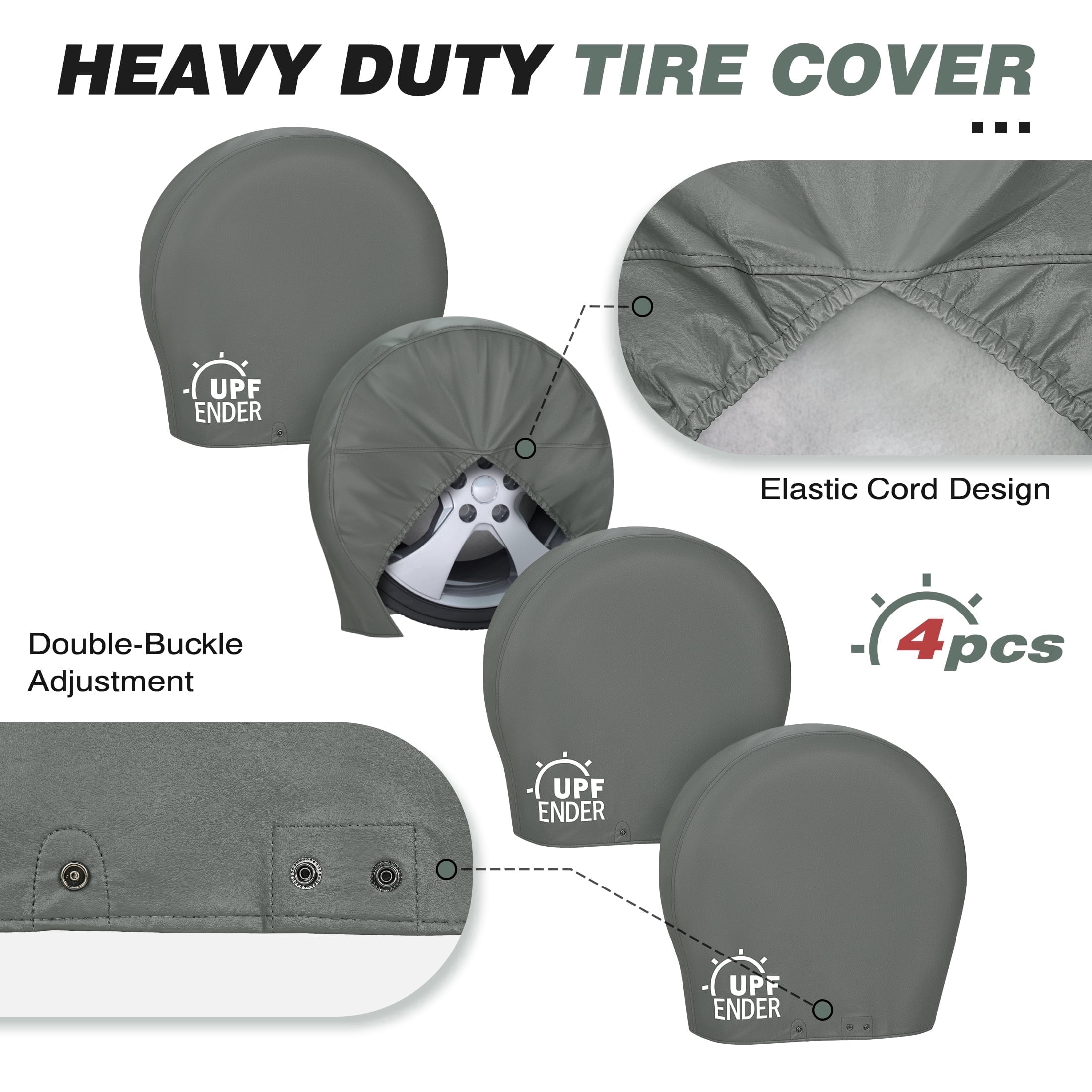 UPFENDER Tire Covers 4 Pack Waterproof Wheel Tire Covers Protector for ...