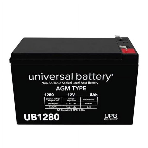 UPG 12V 8AH SLA Replacement Battery Compatible with Power Patrol Backup ...