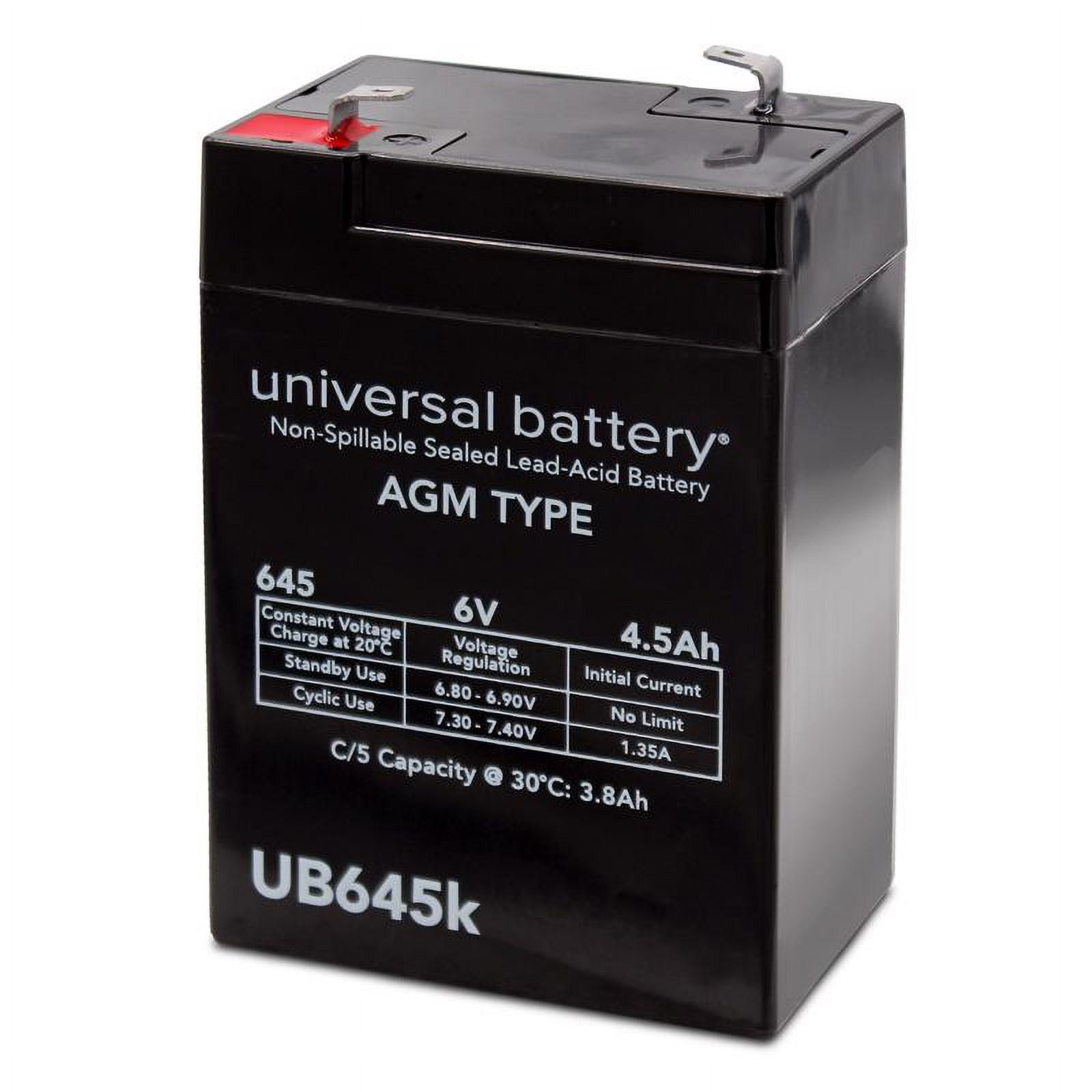 UPG 4.5 Ah 6 V Lead Acid Automotive Battery - Walmart.com