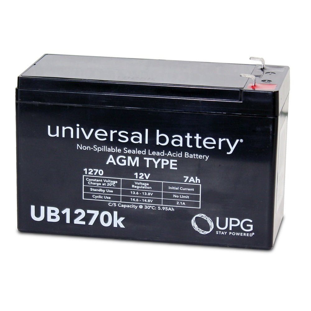 UPG 40800 UB1270 12V Battery Only12V 7 Amp - Walmart.com