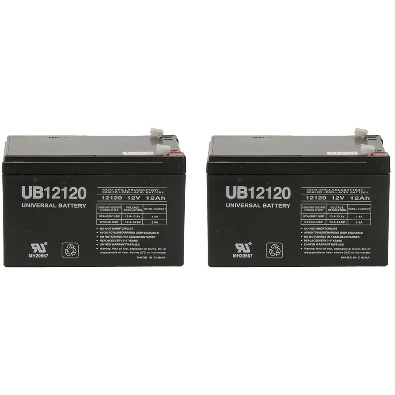 UPG AGM Battery 12V Automotive Battery Group Size UB12120, 246 CCA Top ...