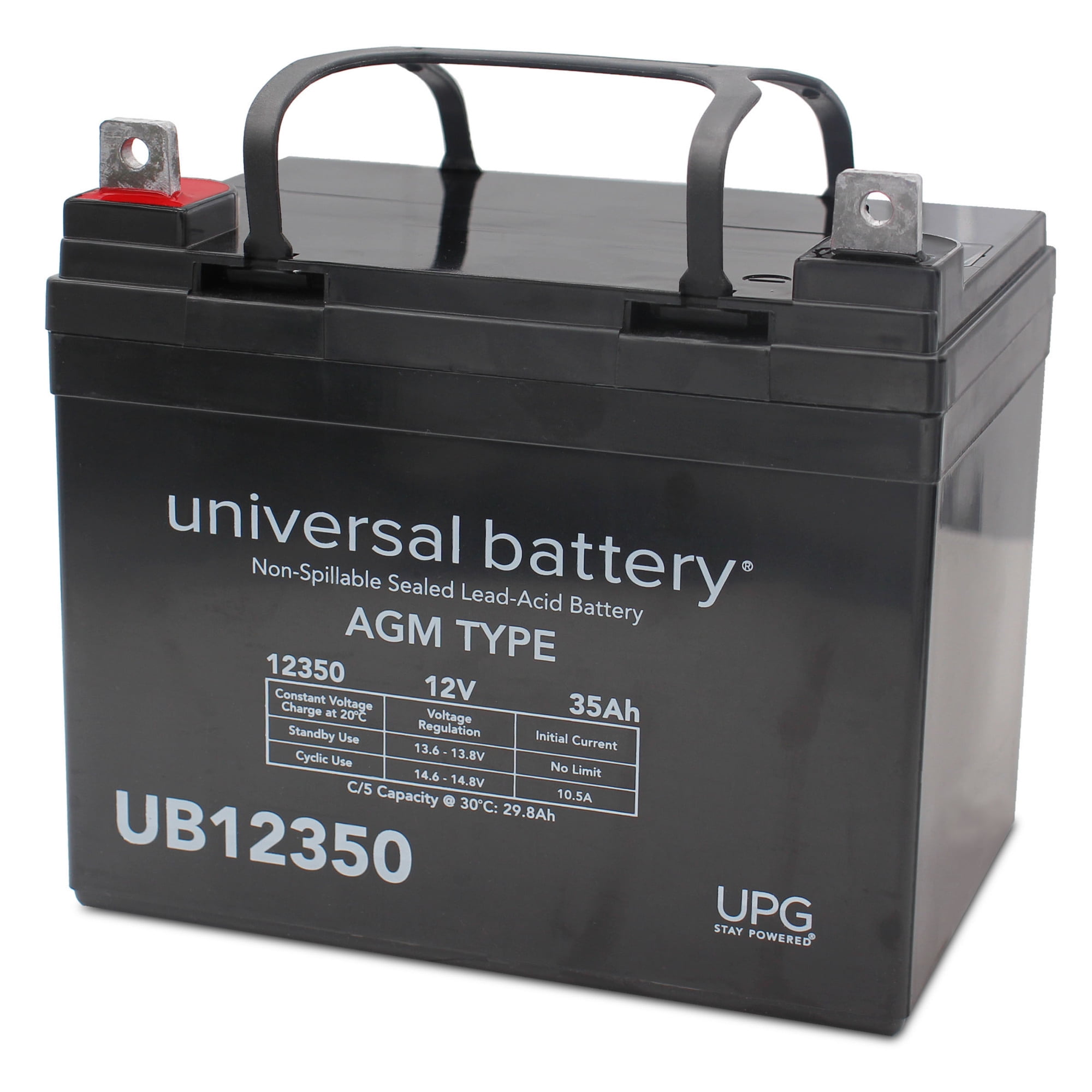 UPG Deep Cycle Lawn And Garden Battery, Group Size U1, 12 Volt, 35 Ah ...