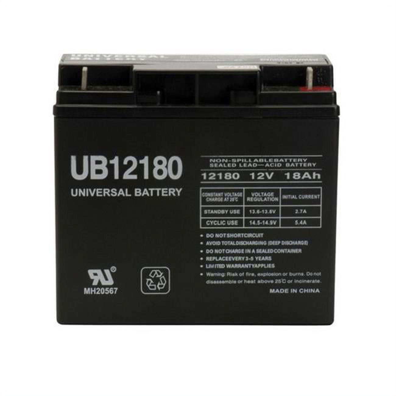 UPG UB12180 18 Ah Lead Acid Battery - Walmart.com