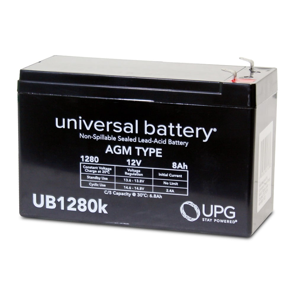 UPG UB1280 12V 8Ah F1 AGM Battery for Fire & Security Panels First ...