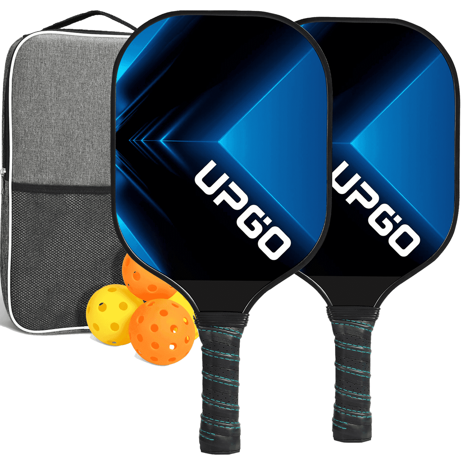 UPGO 2024 Carbon Fiber Pickleball Paddles Set, Graphite Honeycomb Core ...