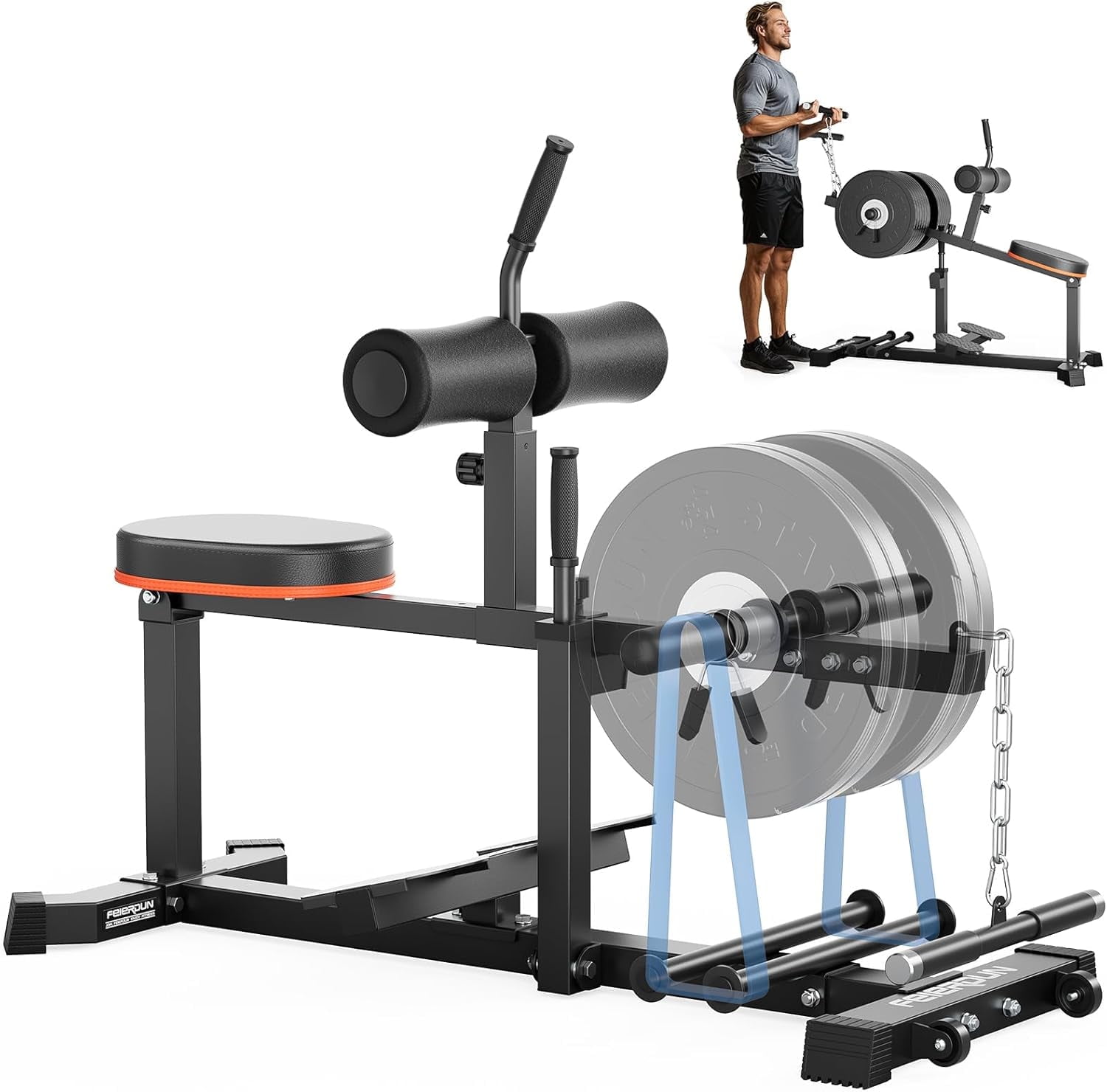 UPGO Adjustable Leg Extension Machine Seated Calf Raise Machine with ...