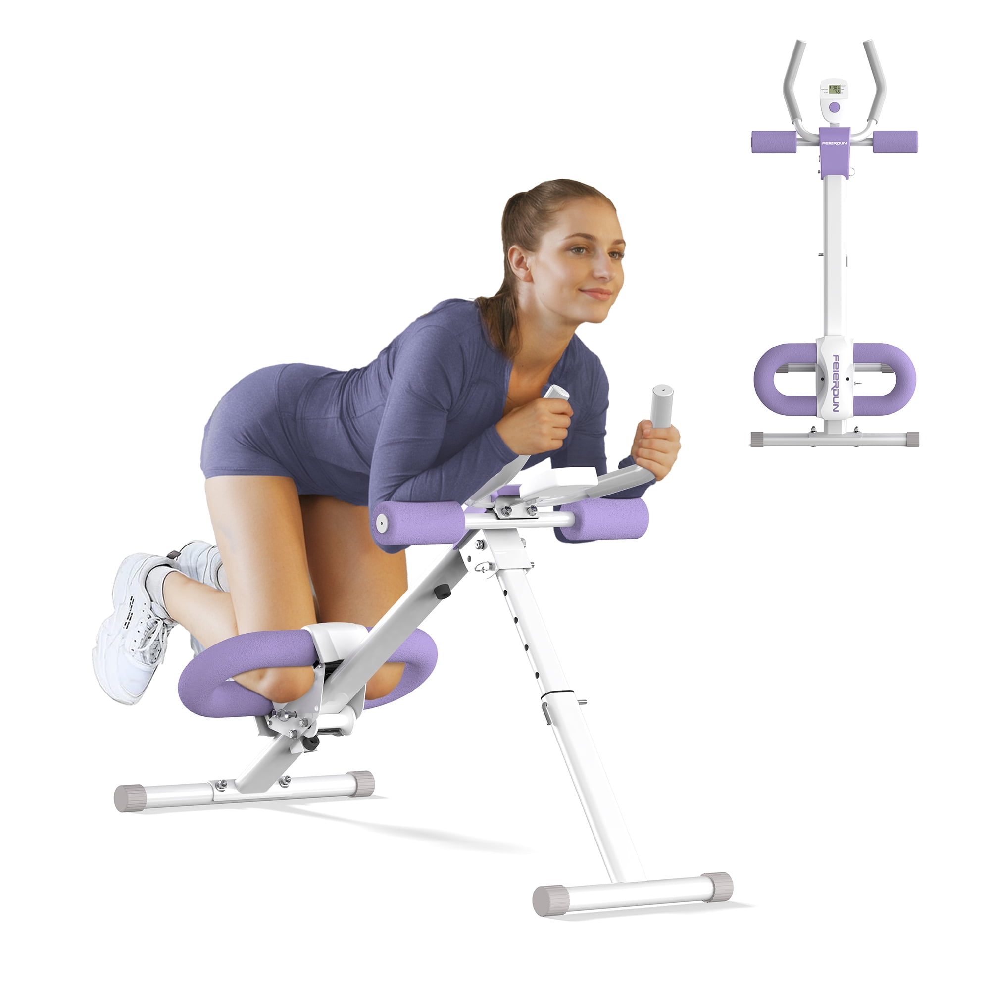UPGO Foldable Ab Machine, Adjustable Ab Machine Full Body Workout for ...