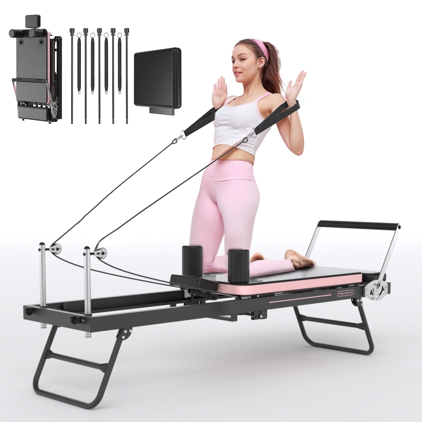 UPGO Foldable Pilates Reformer, Pilates Machine & Equipment for Home ...