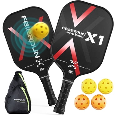 Eccomum Pickleball Rackets Set Pickleball Paddle Set of 2 Rackets and 4 ...