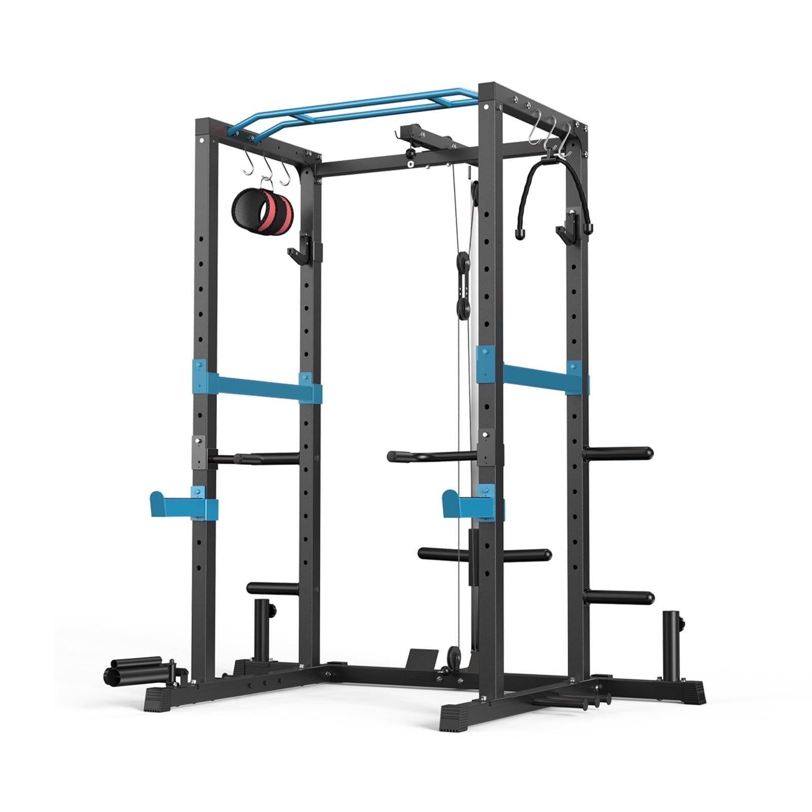 UPGO Power Cage,1200lbs Multi-Function Power Rack with Lat Pulldown and ...