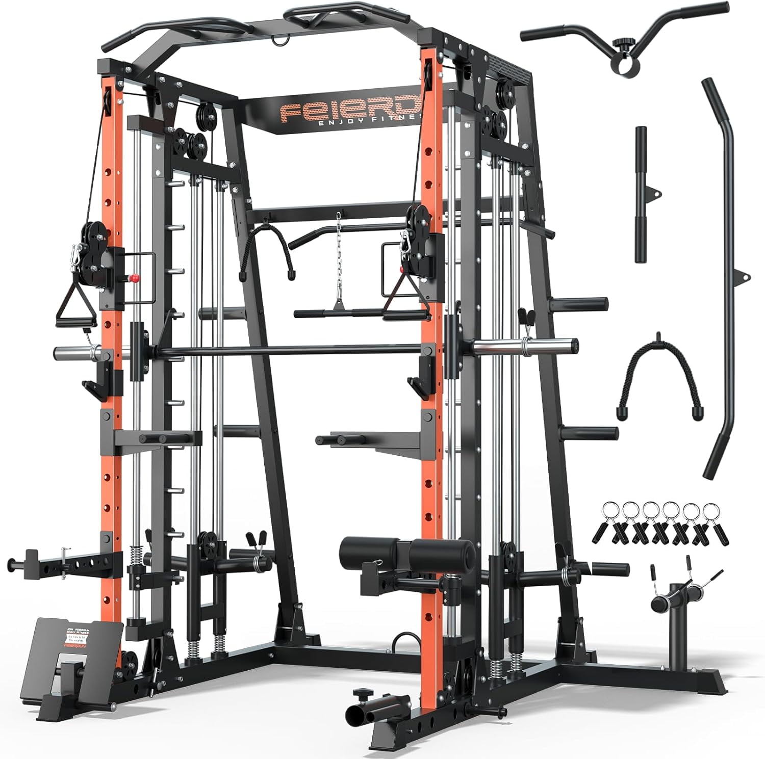 UPGO Smit Machine Deadlift Power Cage FOR01,2200lbs Squat Rack for Home ...