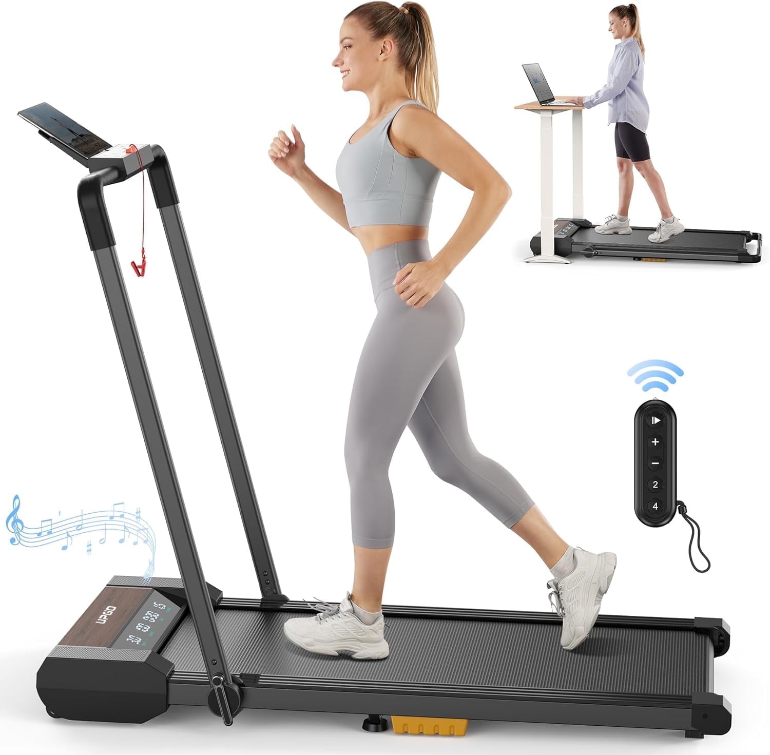UPGO muwen-02 2 in 1 Folding Treadmill - Walmart.com