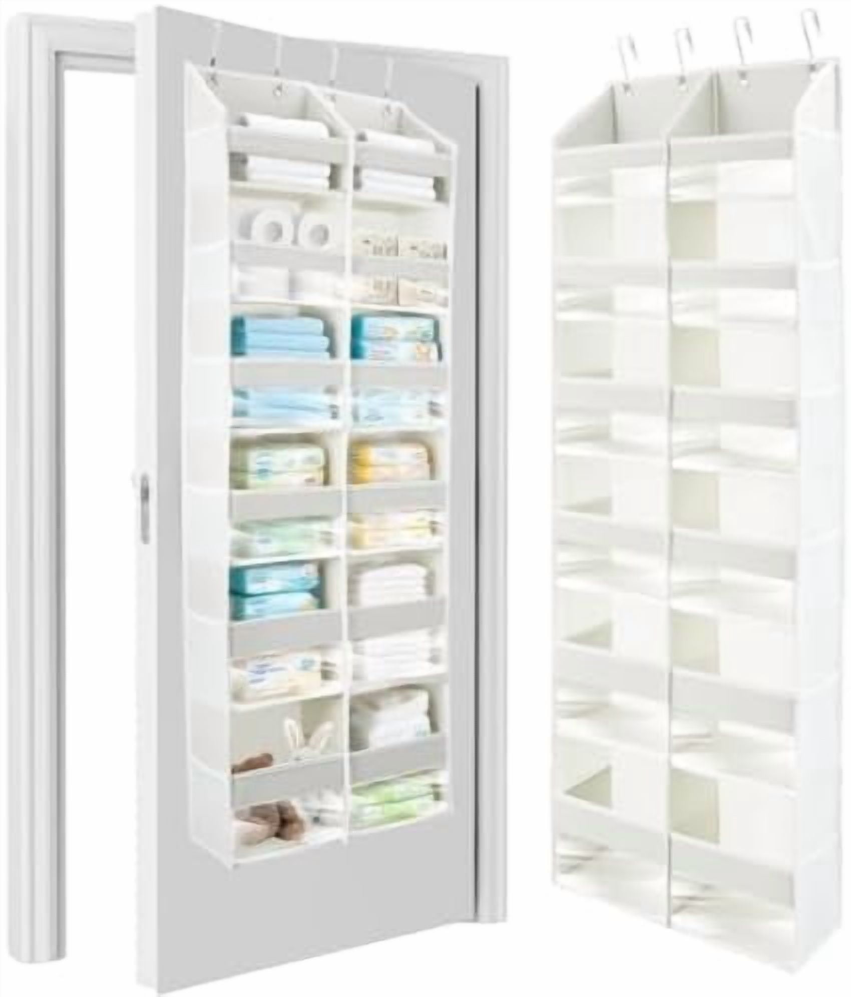 UPGRADED Over The Door Organizer Hanging - 100D EXTRA THICK & 50lbs ...