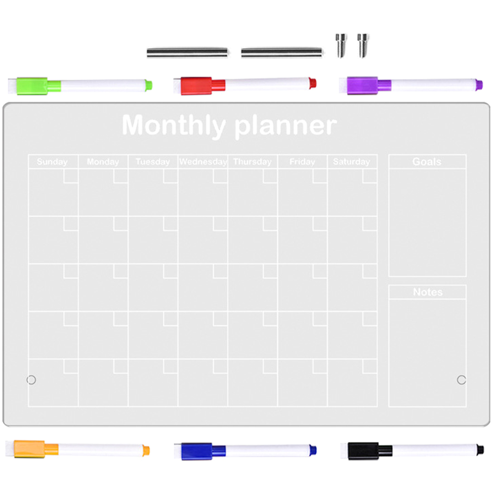 UPGRATOR 1 Set Acrylic Memo Board for Home Office School Transparent ...