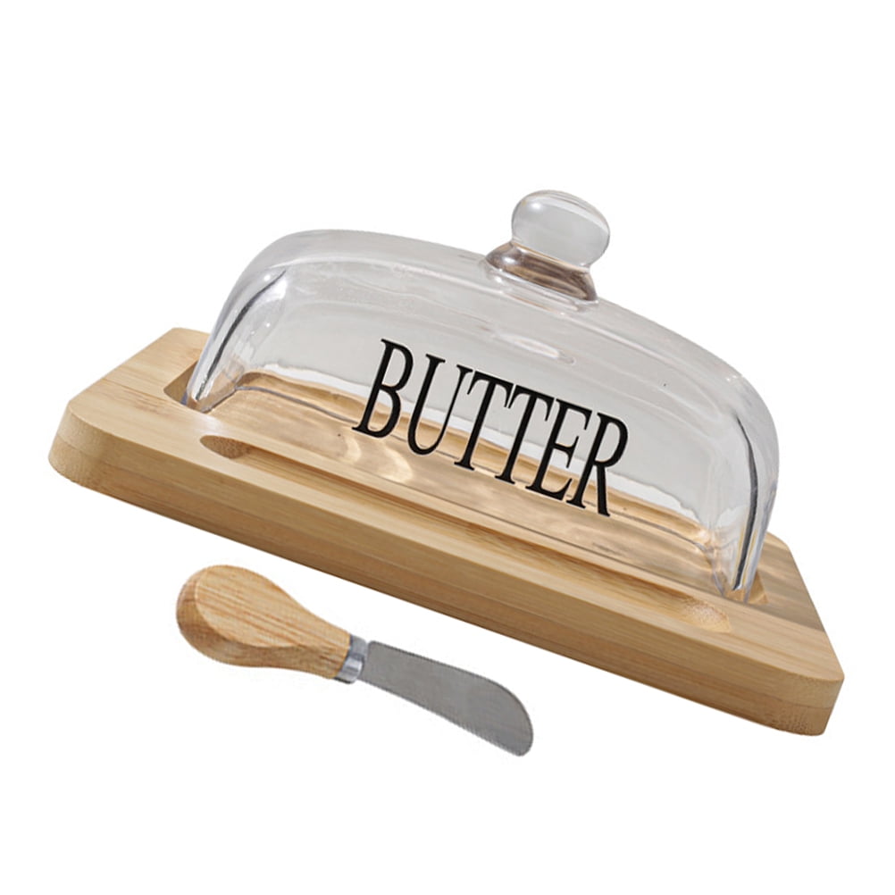 UPGRATOR Butter Storage Box with Lid, 1 Set for Kitchen Countertop ...