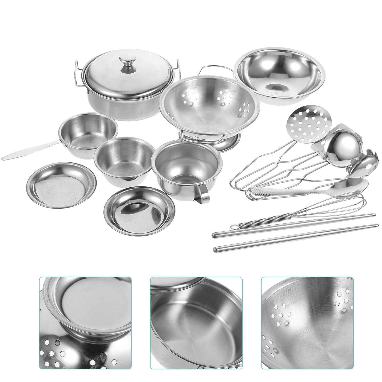 UPGRATOR 1 Set Kids Kitchen Utensils Set Stainless Steel For Toddlers ...