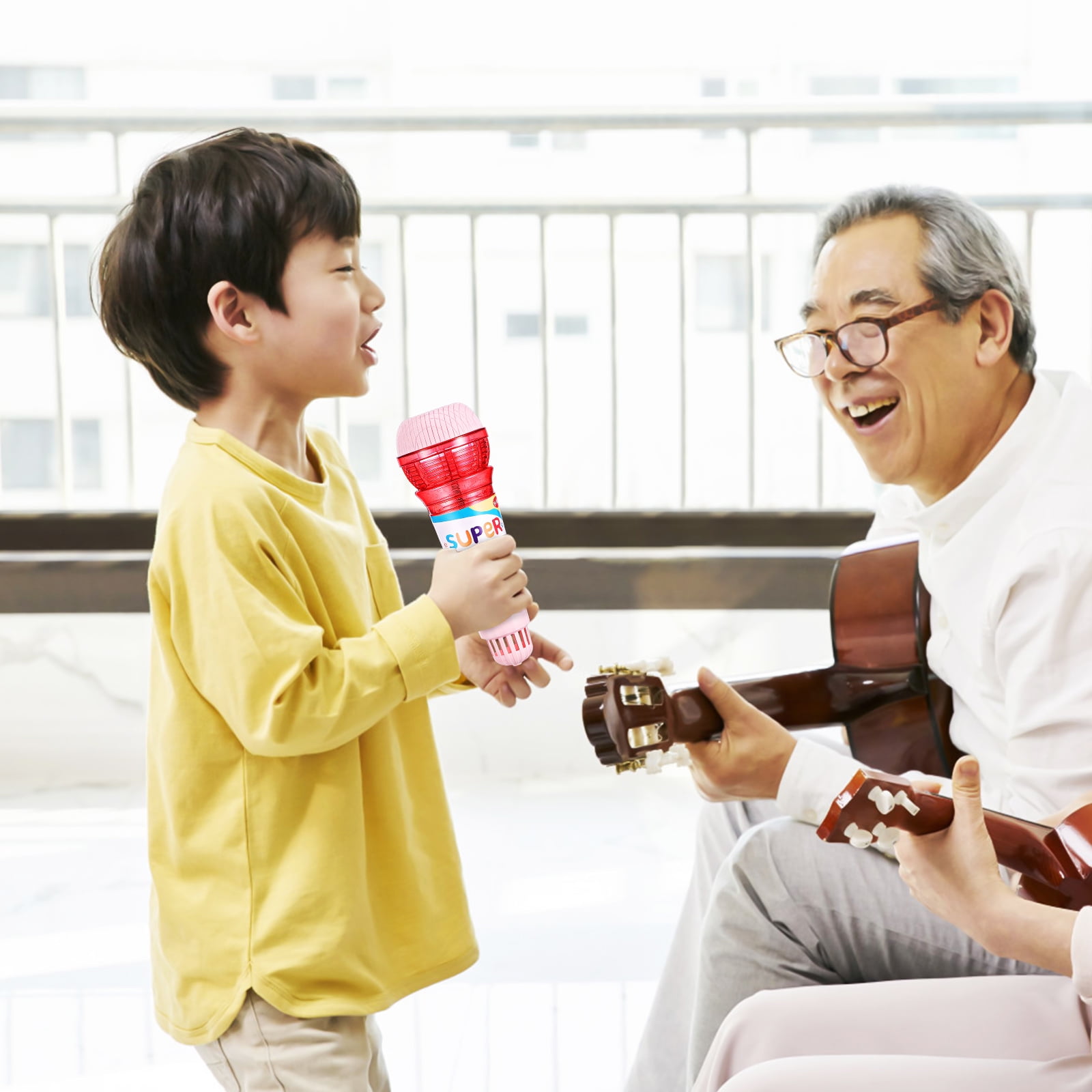 UPGRATOR Kids Microphone Set for Voice Amplification, Pretend Play, and Toddler Speech Therapy ...