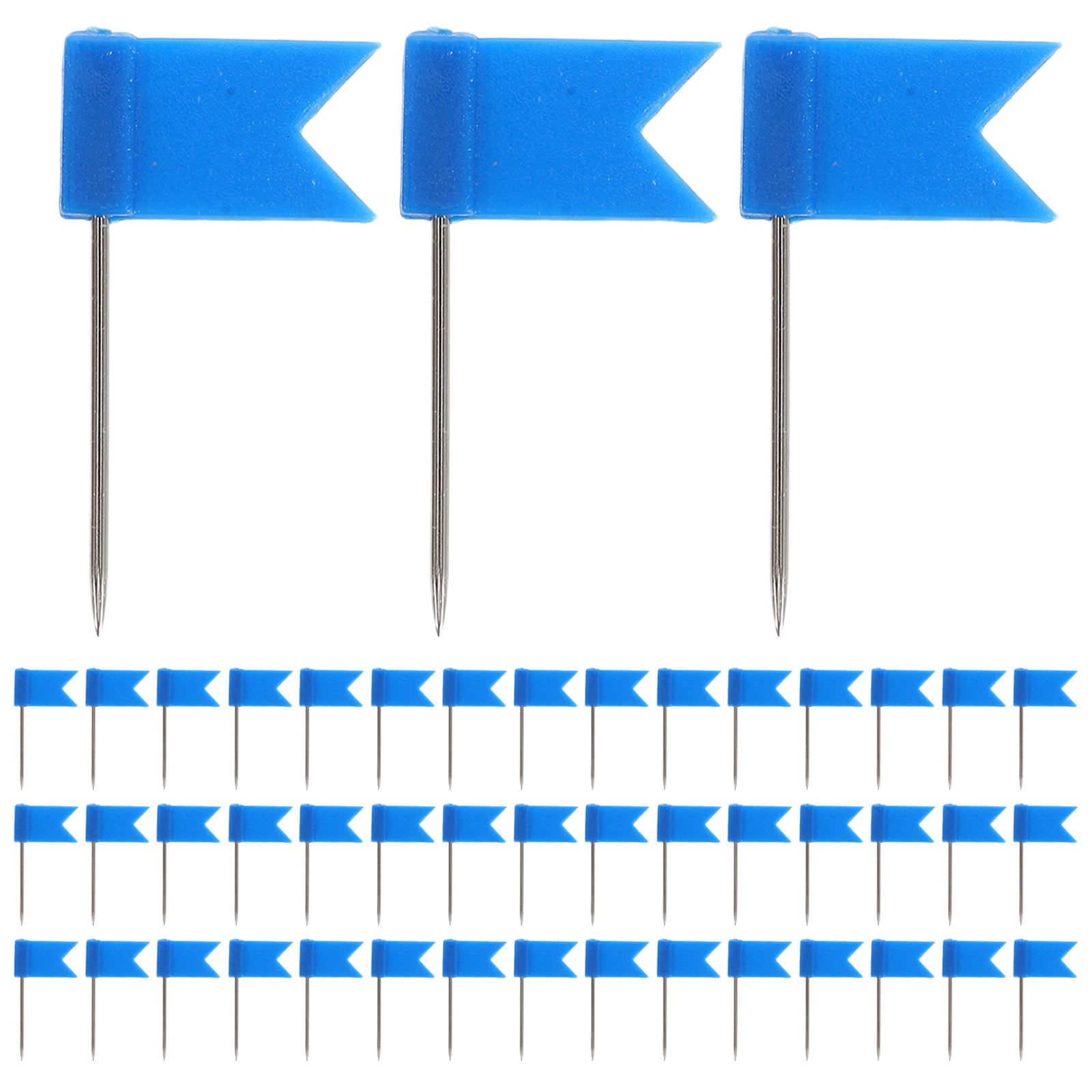 UPGRATOR 100Pcs Flag Pushpins Blue for World Map Marking and Bulletin ...