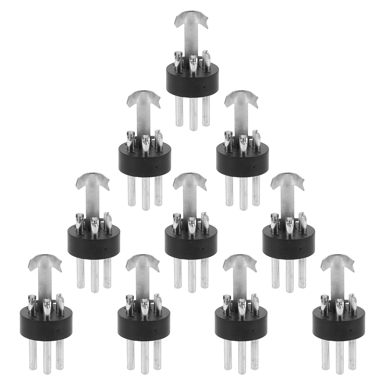 UPGRATOR 10Pack Three-Pin Plug For Microphone Cylindrical Shape In ...