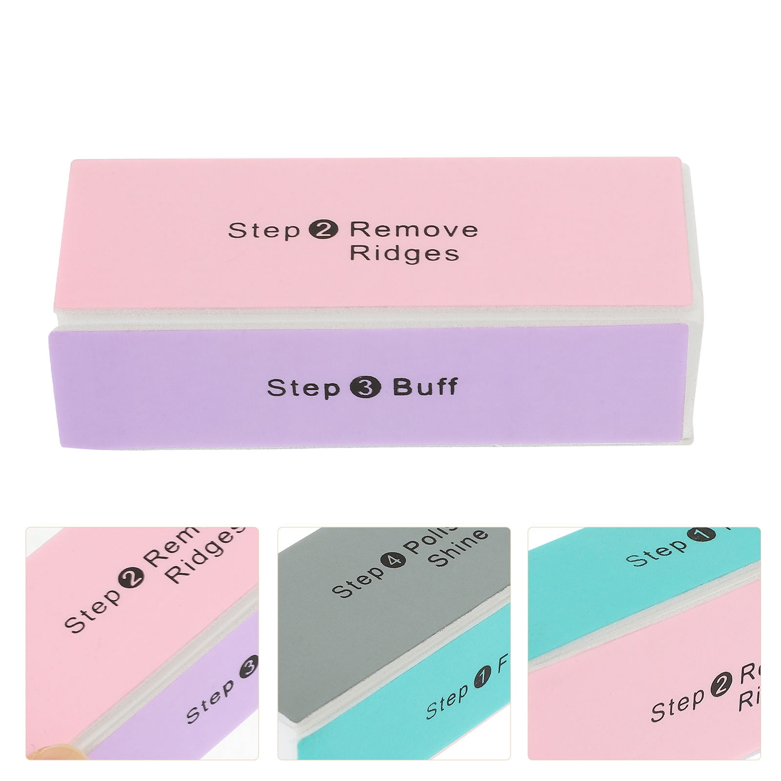 UPGRATOR 10Pcs Assorted Color EVA Four Sided Nail Files for Toe Nail ...