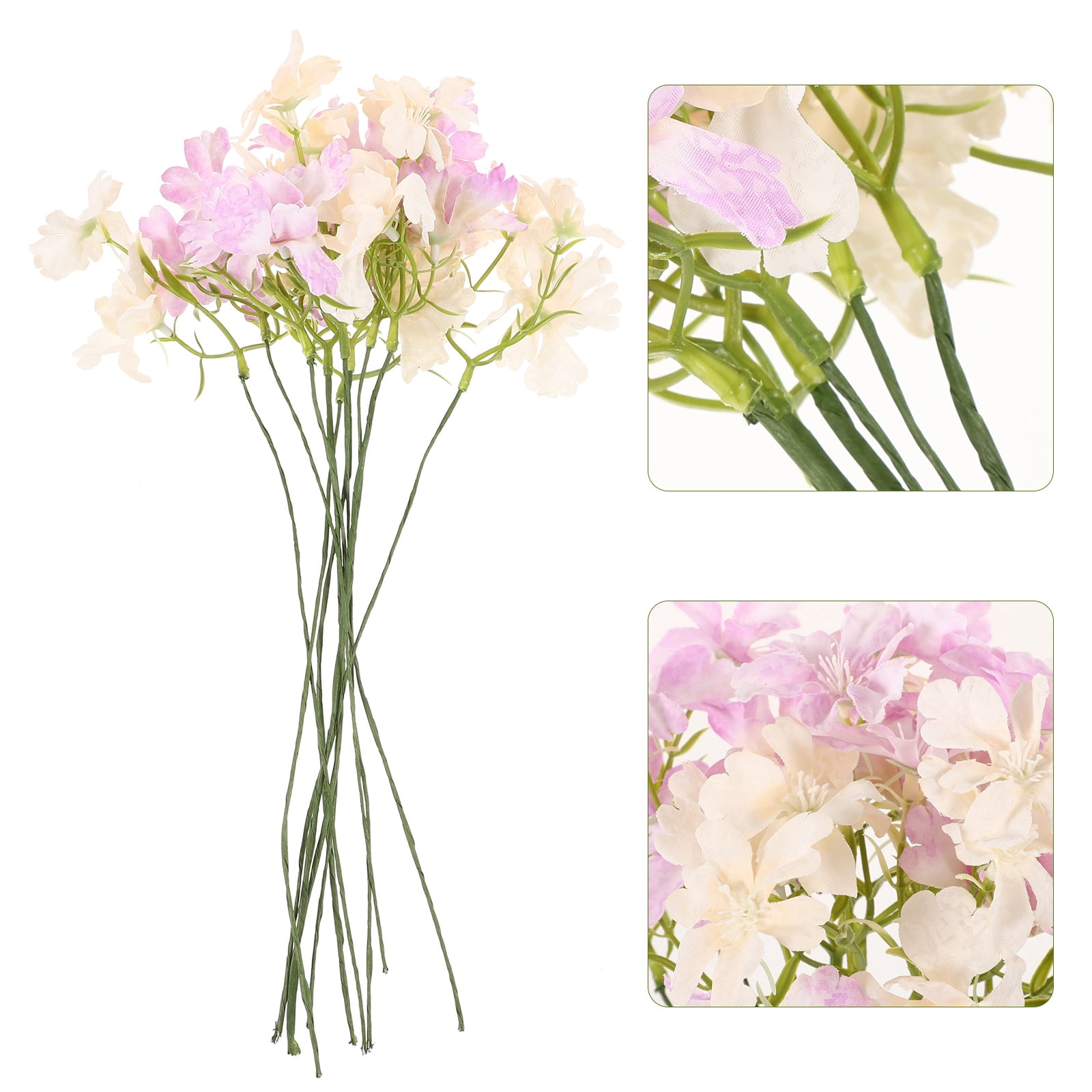 UPGRATOR 10Pcs Faux Floral Arrangements Lavender Plastic Iron Wire For ...