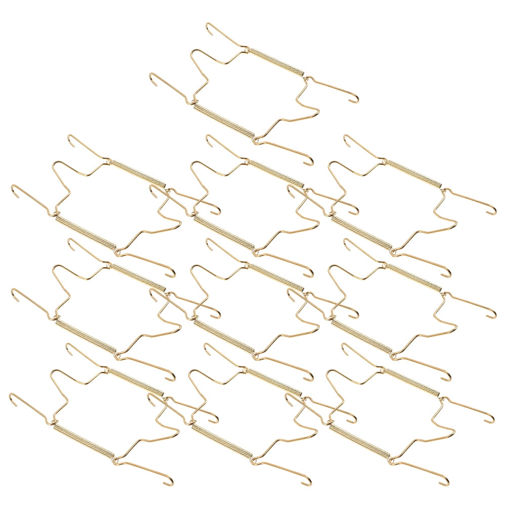UPGRATOR 10Pcs Wall Mounted Plate Holder Golden Stainless Steel for ...