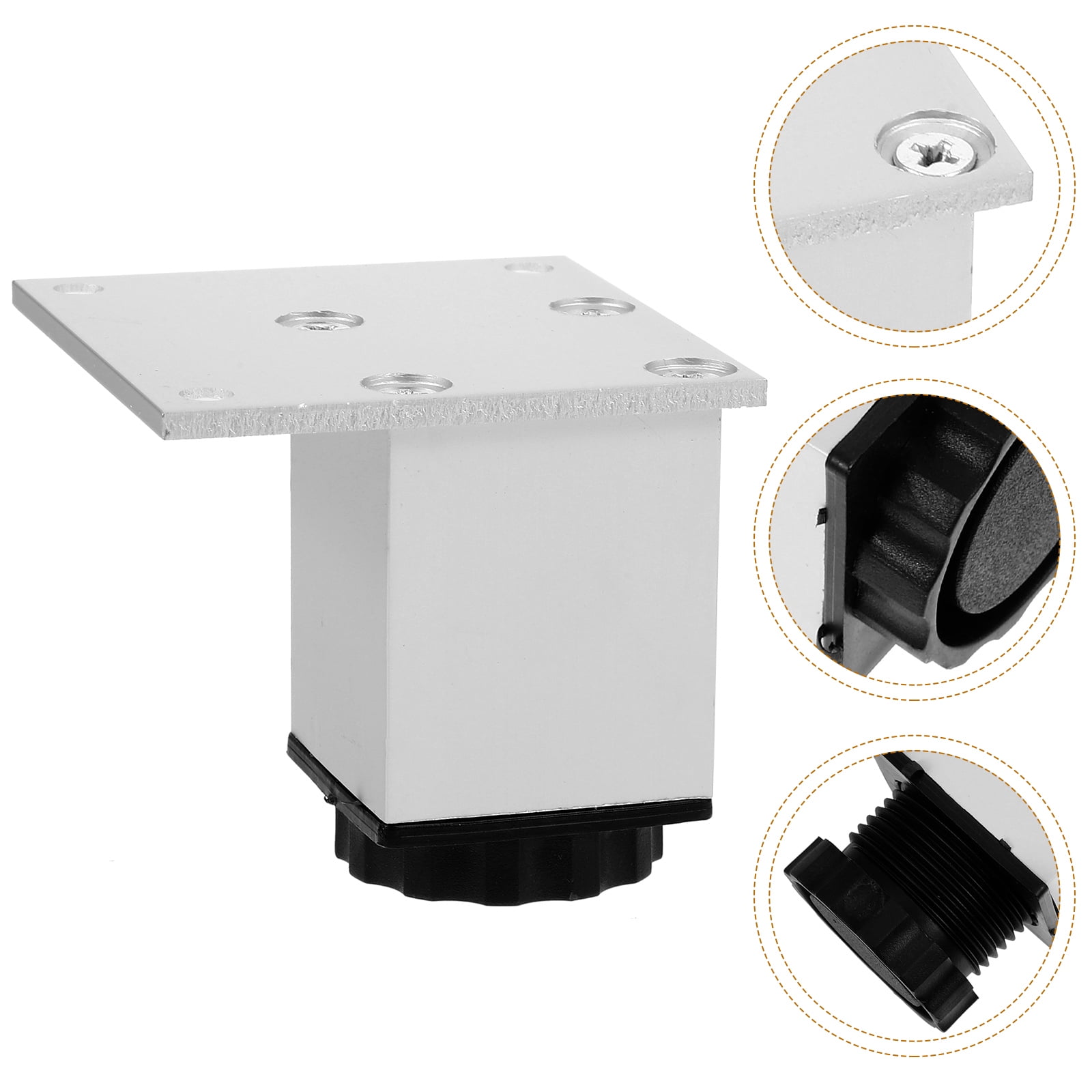 UPGRATOR 1Pack Adjustable Furniture Leg Leveler Aluminium Alloy Square ...