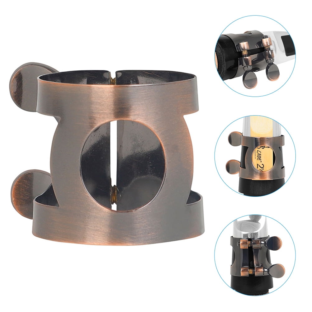 DEEPCRAFF Dark Brown Brass Clarinet Ligature Clip Replacement Accessory ...