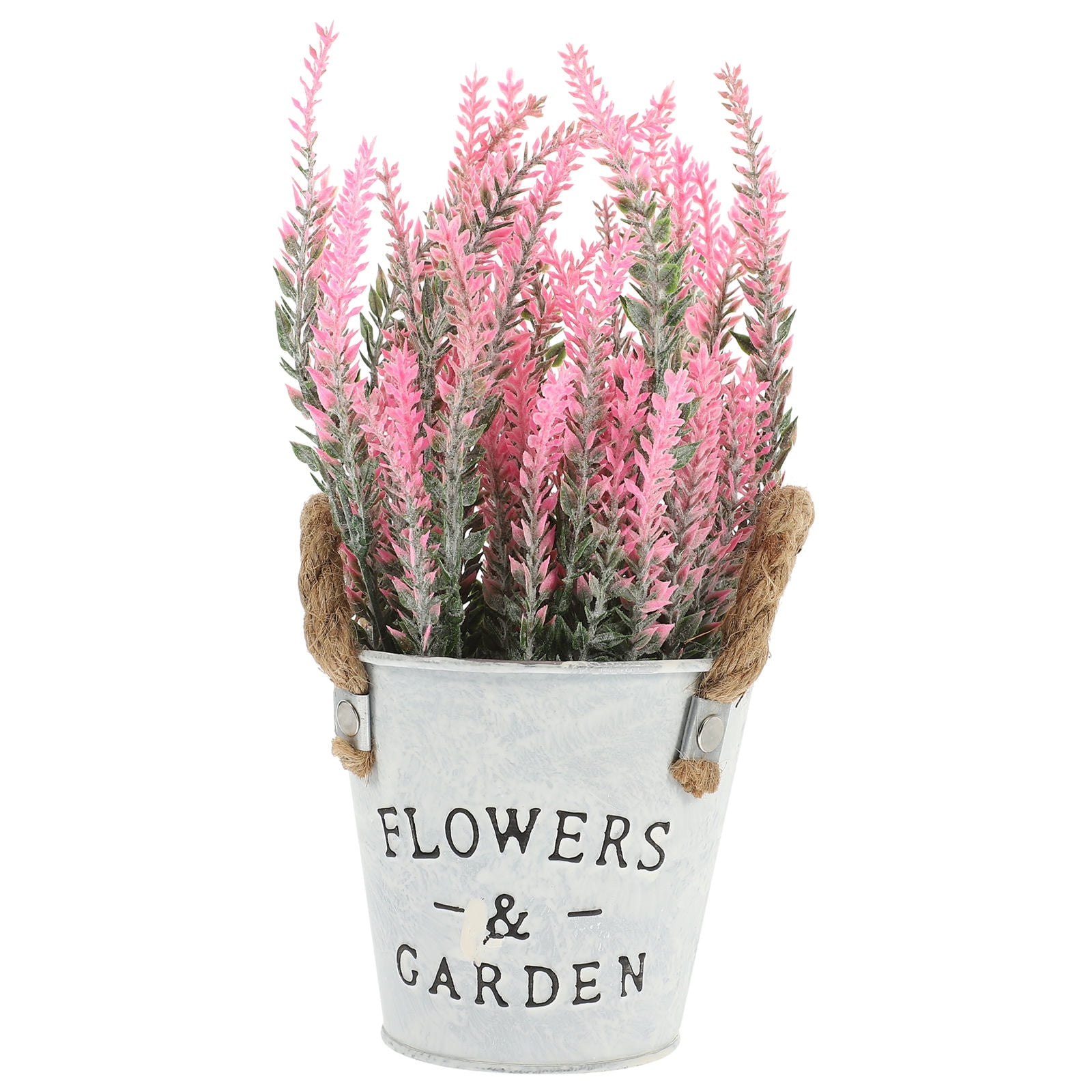 UPGRATOR 1Pack Artificial Potted Plants Pink Plastic Rectangular Shape ...