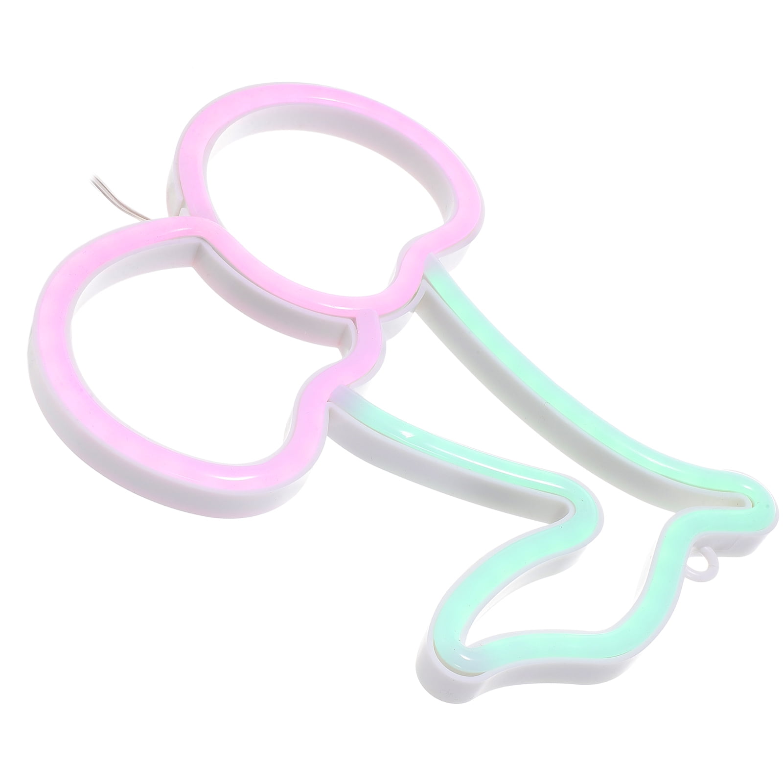 UPGRATOR 1Pack Cherry Shape LED Neon Light Lamp Pink PVC Lighting For ...