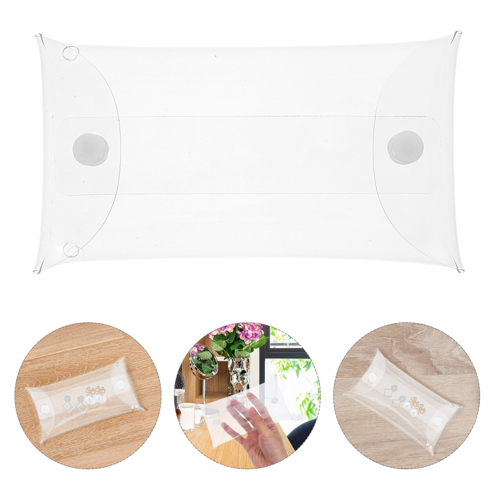 UPGRATOR 1Pack Clear Coin Pouch Rectangular PVC Transparent Change Bag ...