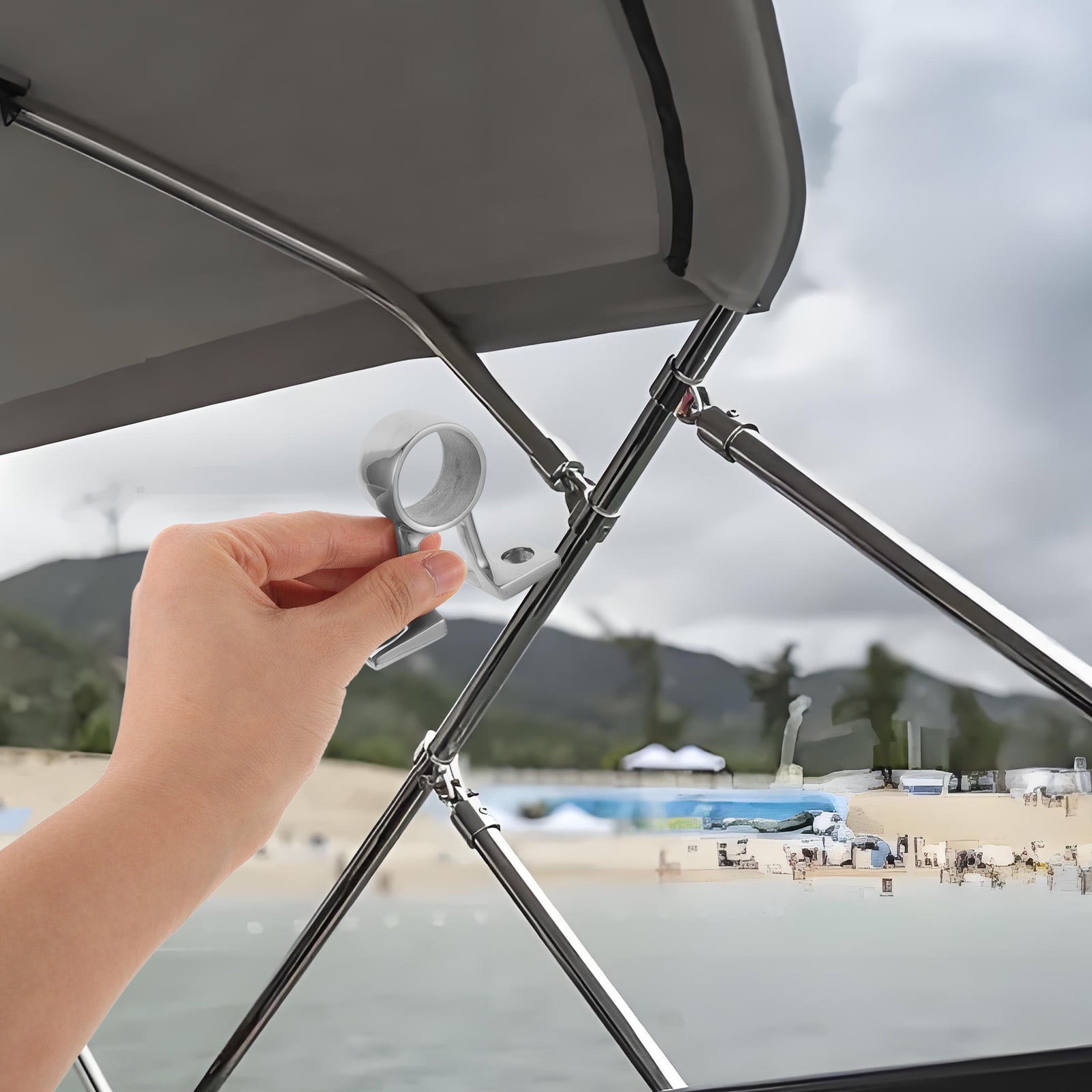 UPGRATOR 1Pack High Hardness Railing Base Mount for Boat Handrail ...