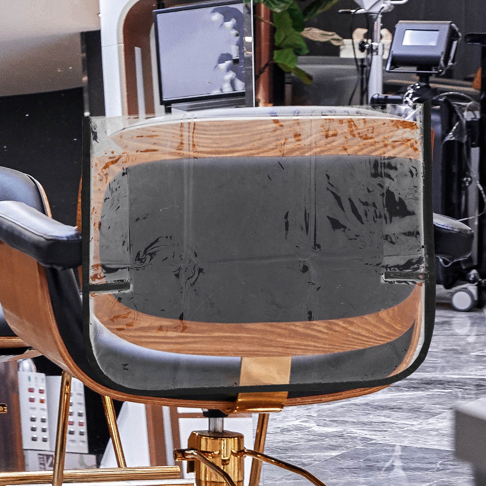 UPGRATOR 1Pcs Clear Plastic Chair Cover For Salon Chairs Dye Resistant ...