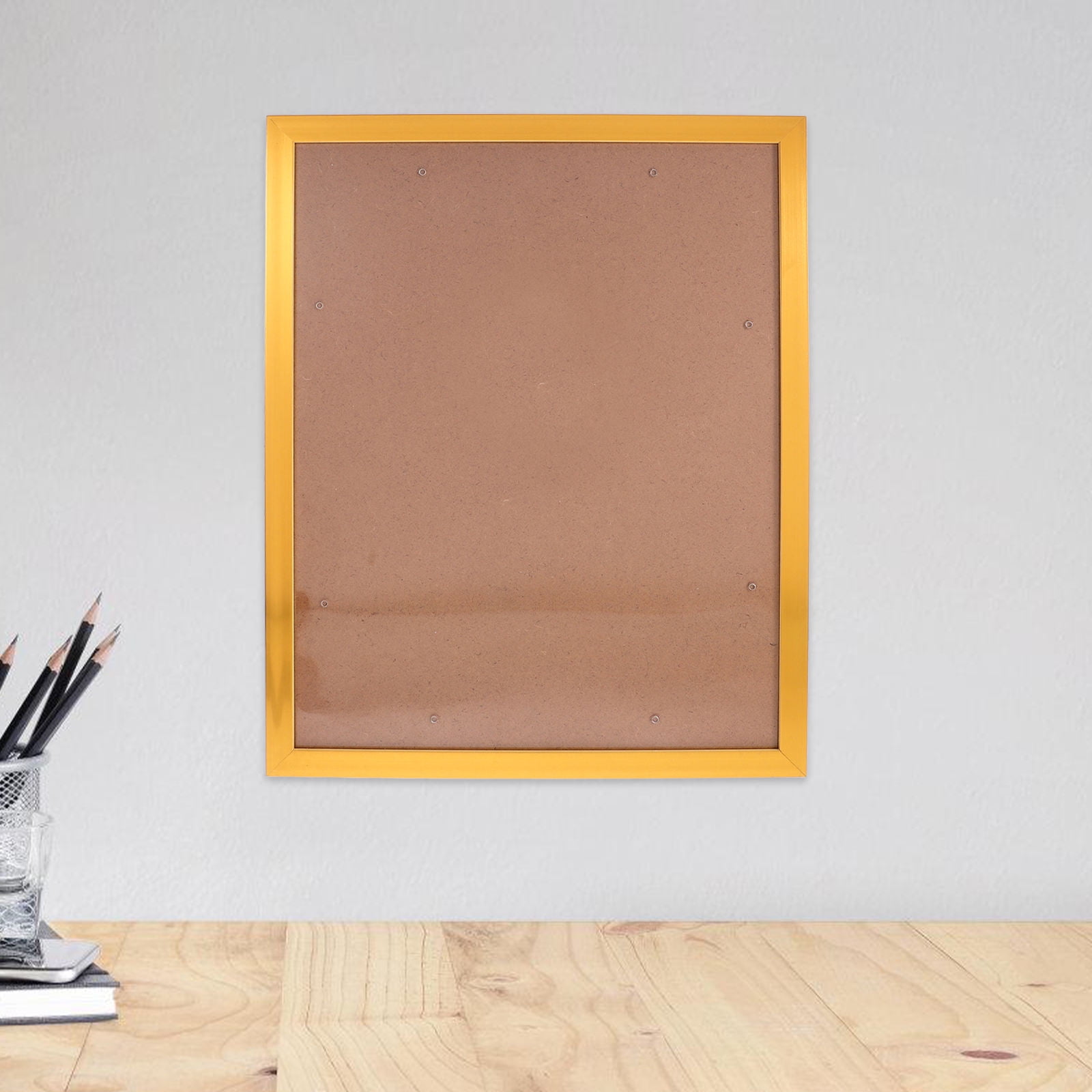 UPGRATOR Golden Rectangular Wall Photo Frame 14.8X11.7X0.6in Modern ...