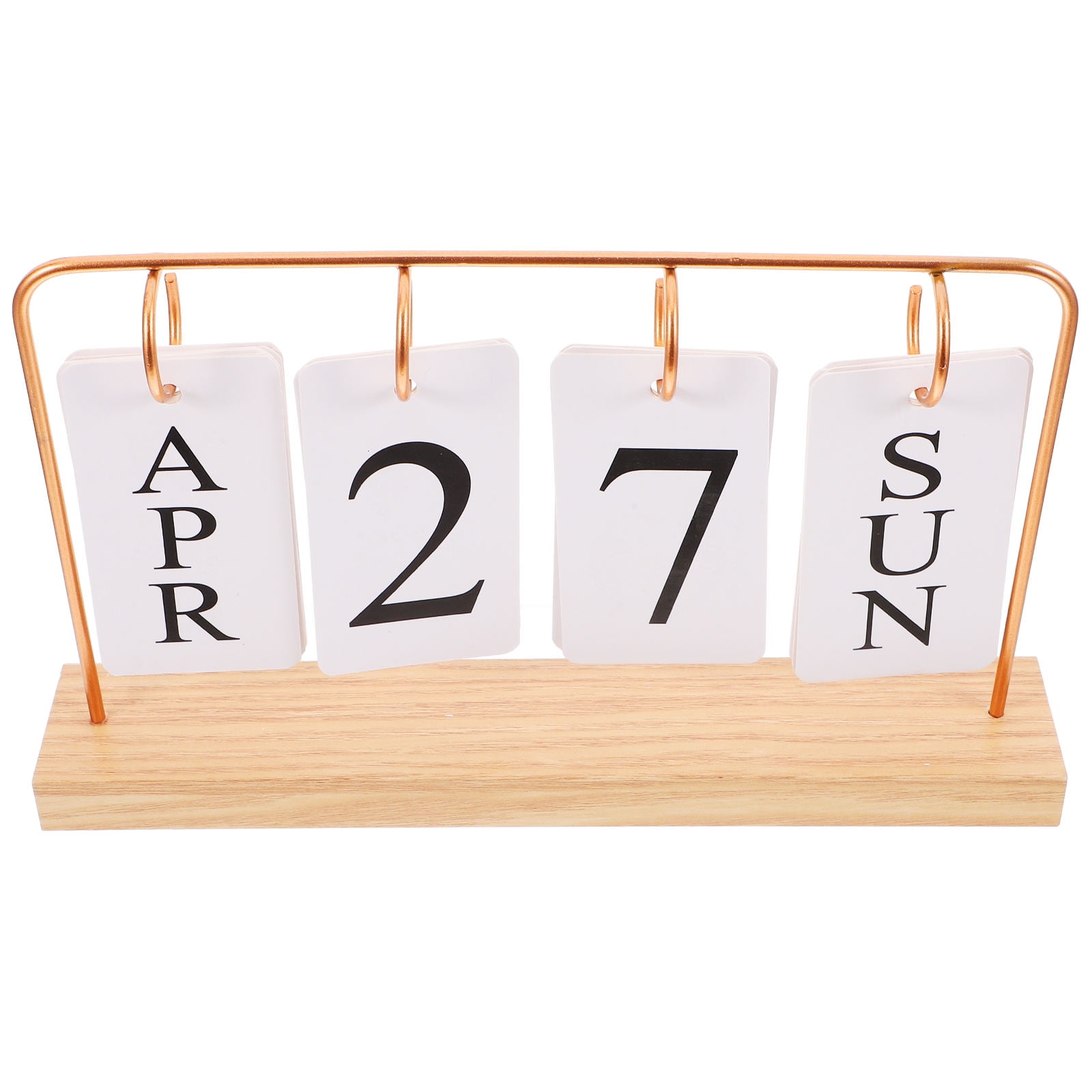 UPGRATOR 1 Piece Rectangular Perpetual Desk Calendar with Iron Frame ...