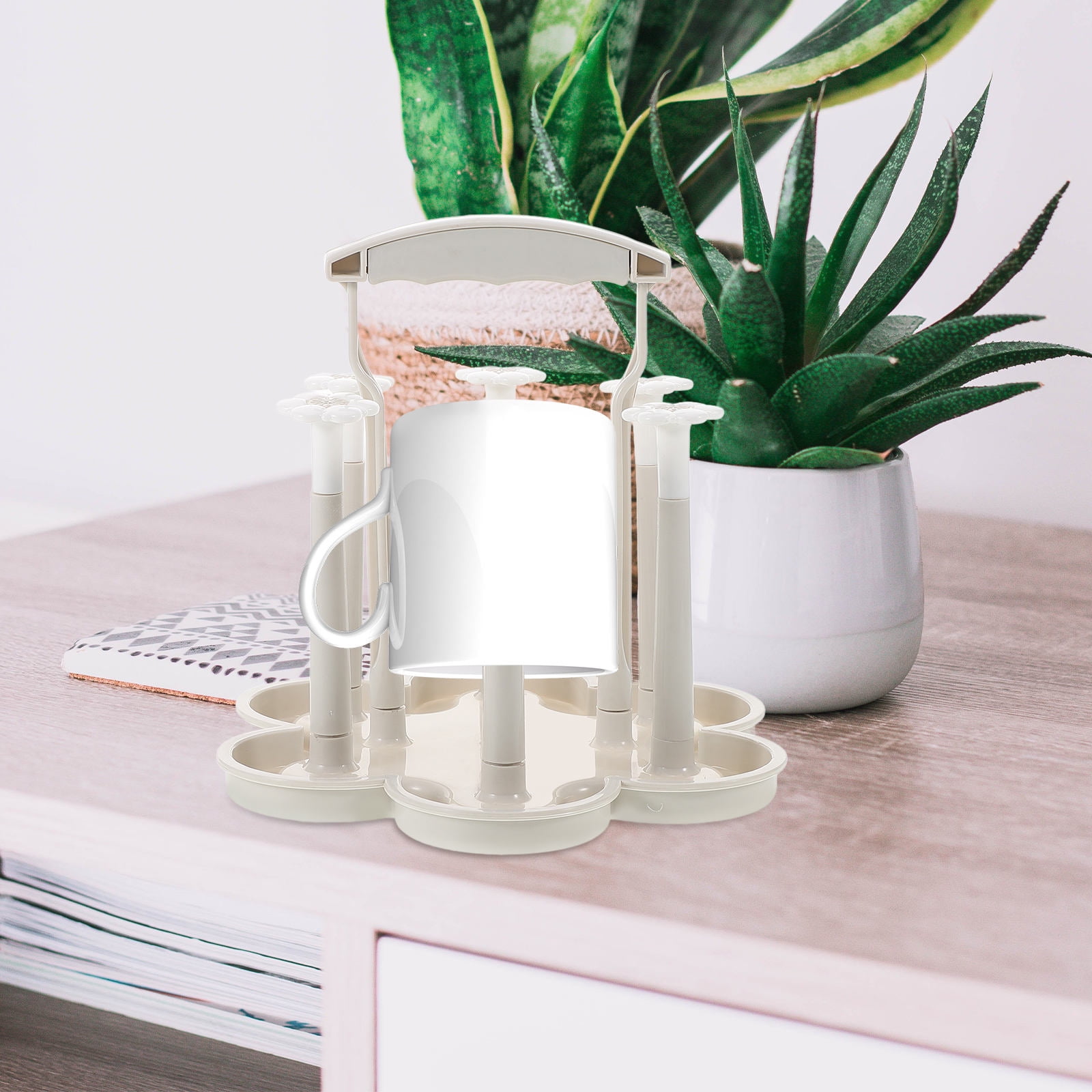 UPGRATOR 1Set Beige Bottle Drying Rack with Drying and Draining for ...