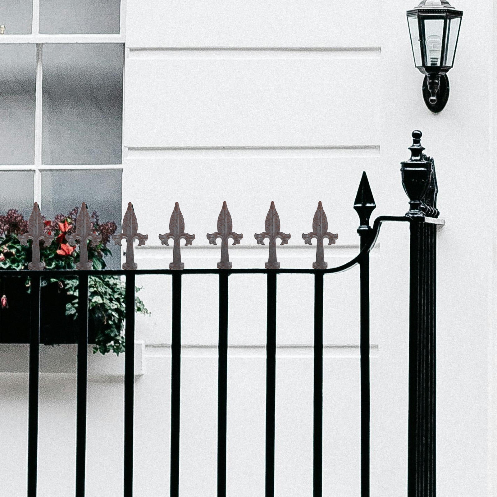 UPGRATOR 1 Set Black Cast Iron Fence Finials with European Design for ...