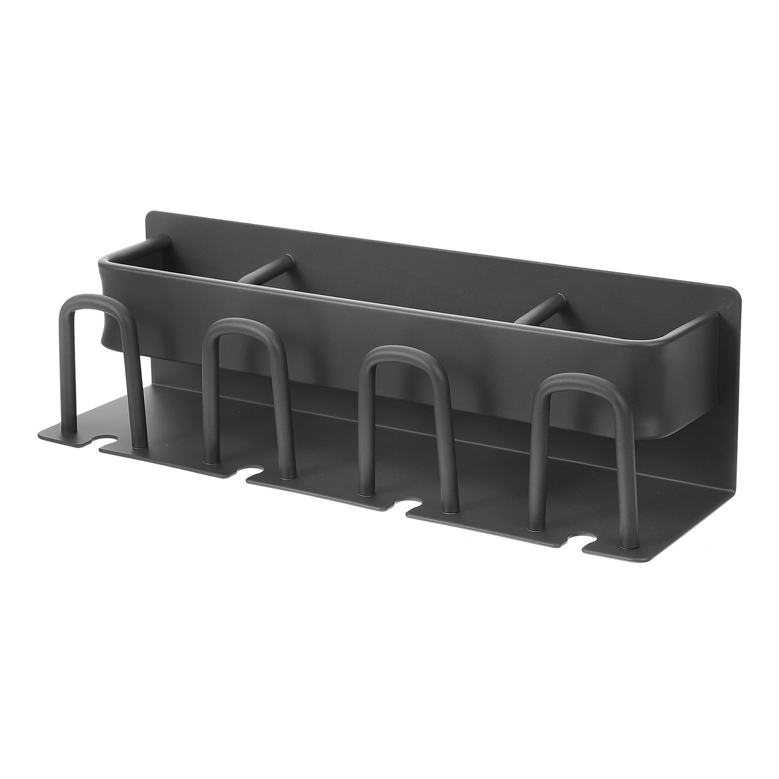 UPGRATOR 1Set Rectangular Shape Wall Mount Toothbrush Holder Black ...