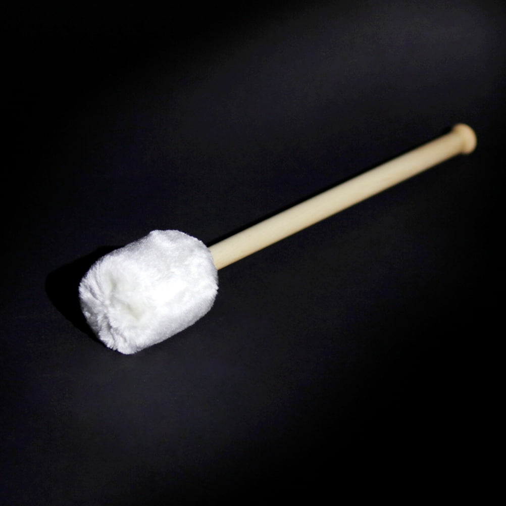 UPGRATOR 1Set Wool Fuzz Drum Mallets White Stick Shape For Percussion ...