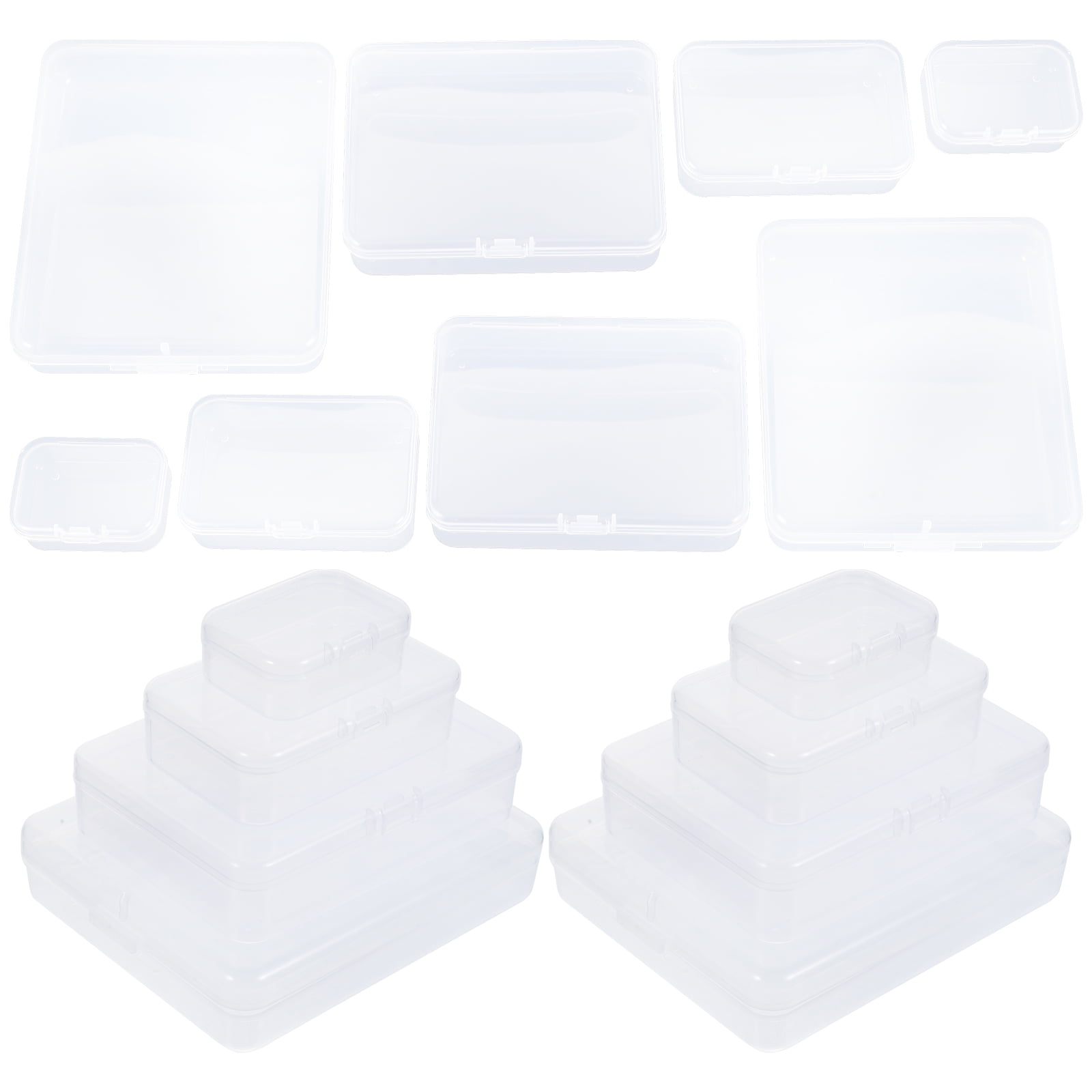 UPGRATOR 24Pcs Small Storage Container Clear Craft Container For Small ...