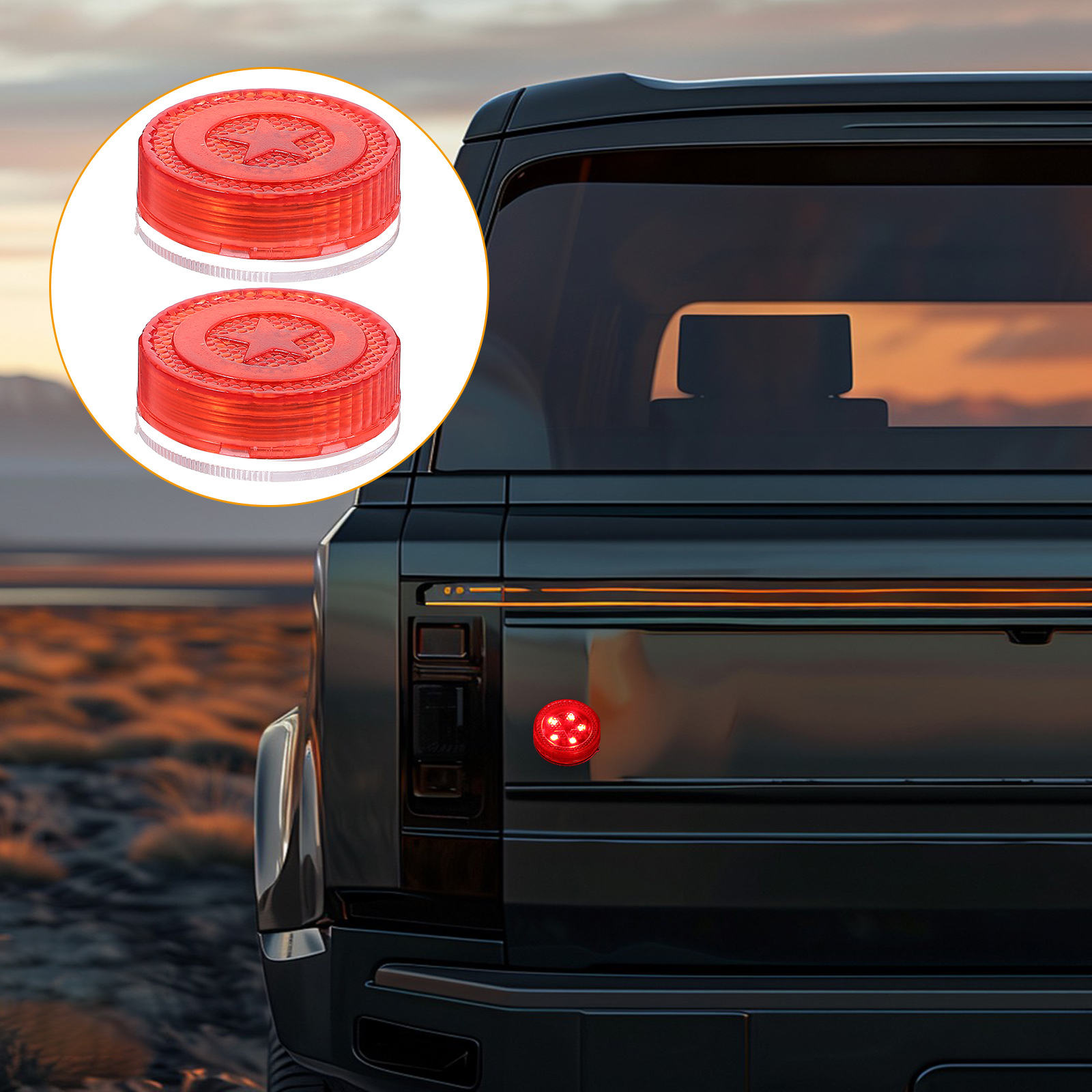UPGRATOR 2-Pack Lights for Van 1.18x1.18x0.59in, Brake Lights Ideal for ...
