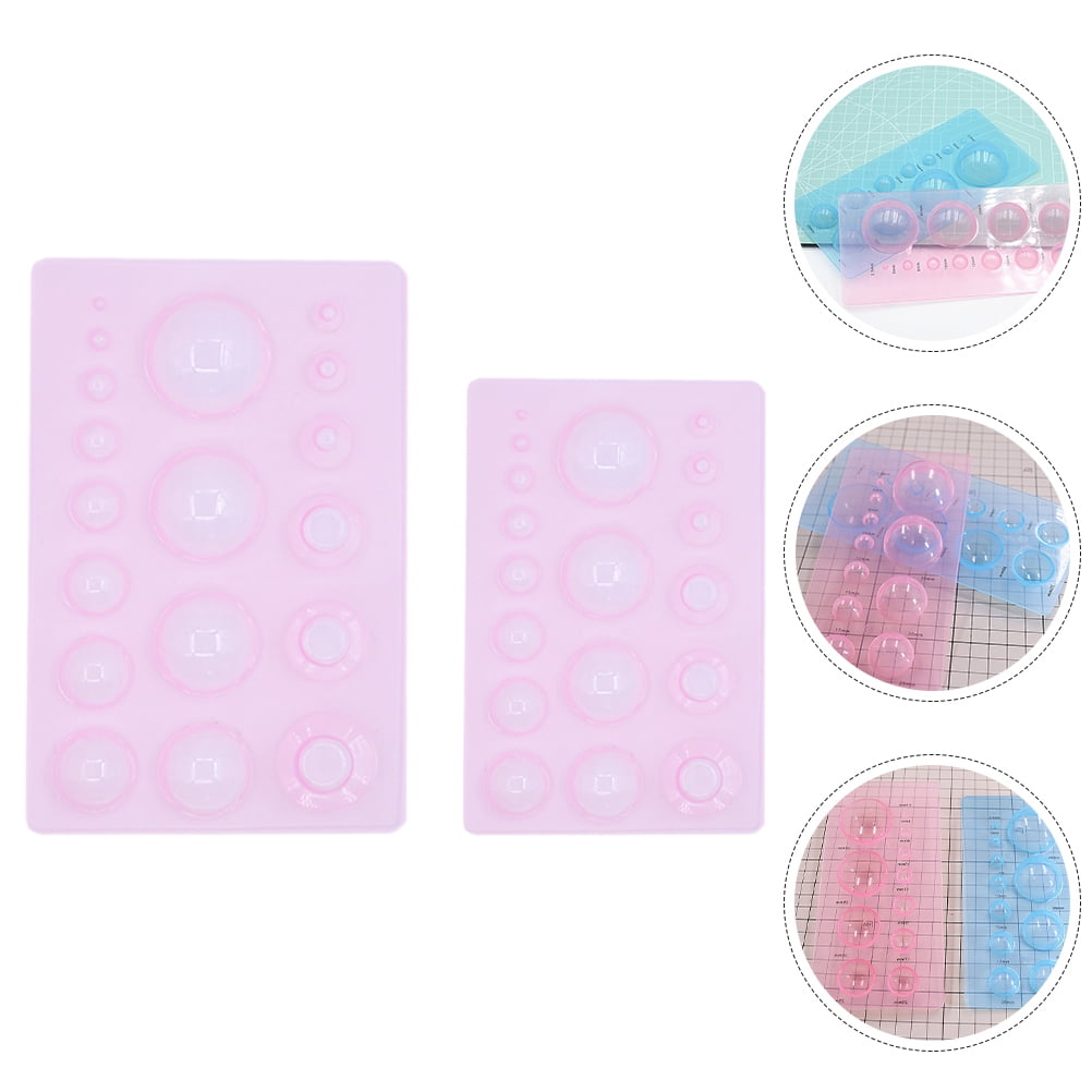 UPGRATOR 2Pcs Pink Plastic Clay Molds for 3D Clay Modeling Artwork ...