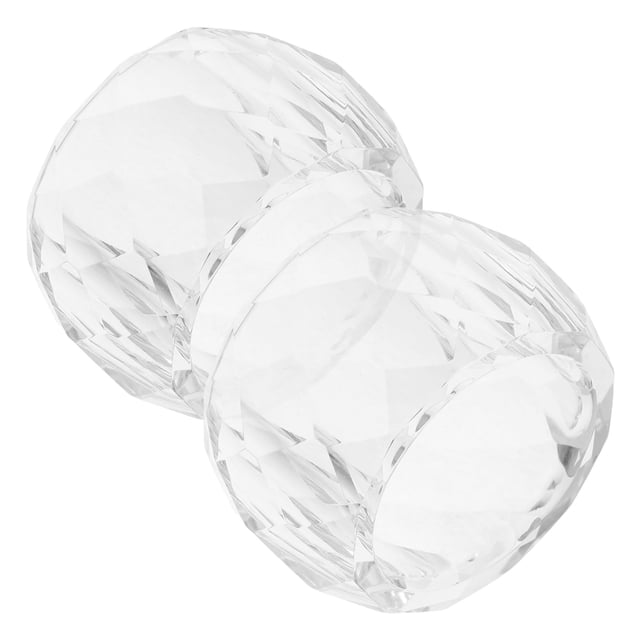 UPGRATOR 2Pcs Transparent Crystal Napkin Rings Square for Fine ...