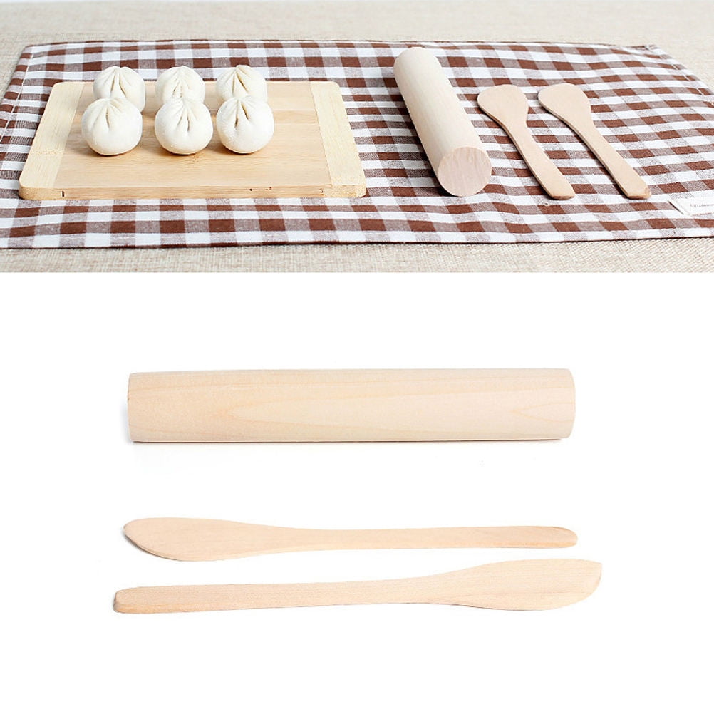 UPGRATOR 3Pcs Rolling Pin Set Lotus Wood Hand Polished Craft for ...
