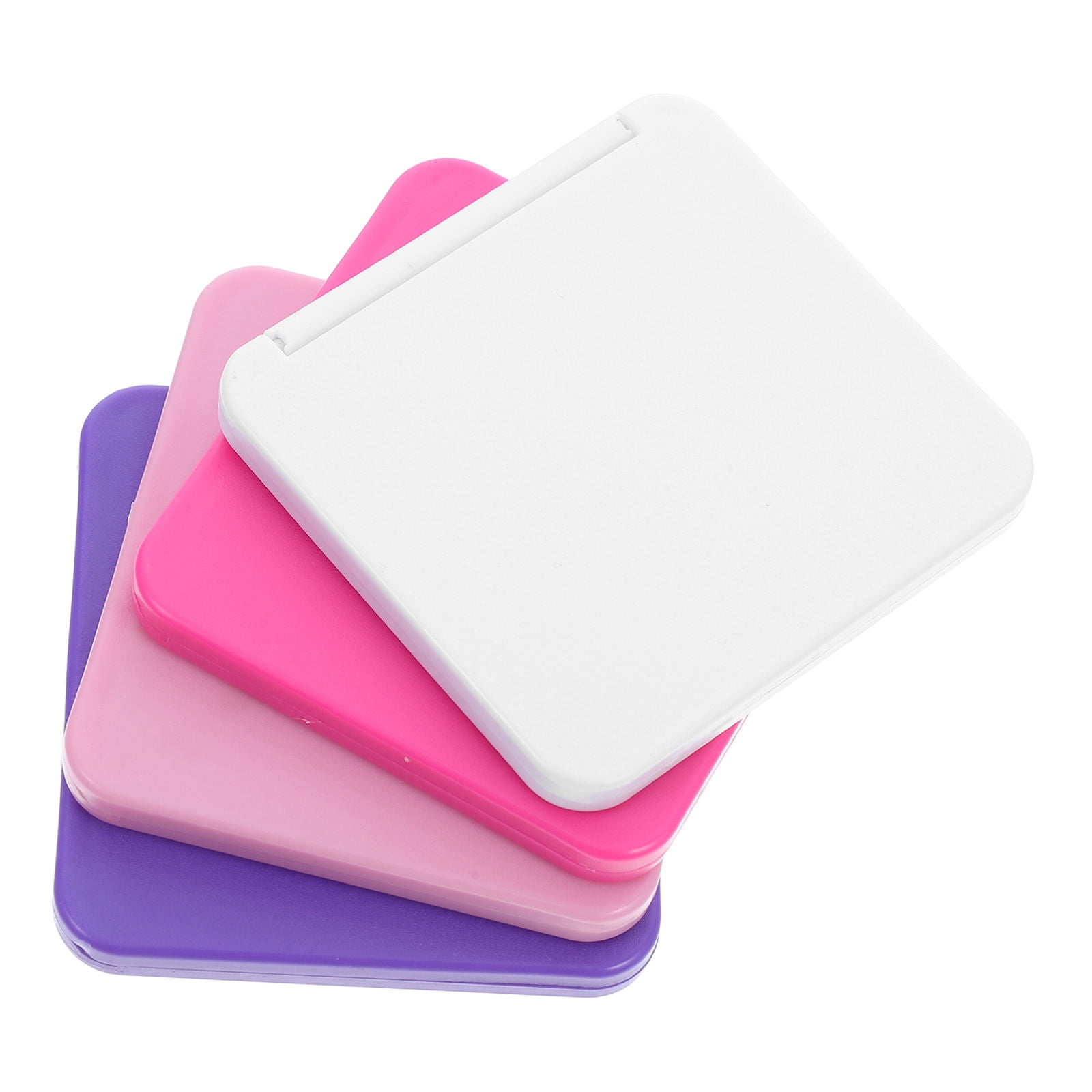 UPGRATOR 4Set Small Compact Mirror Makeup Mirror PP Glass Dual Sided ...