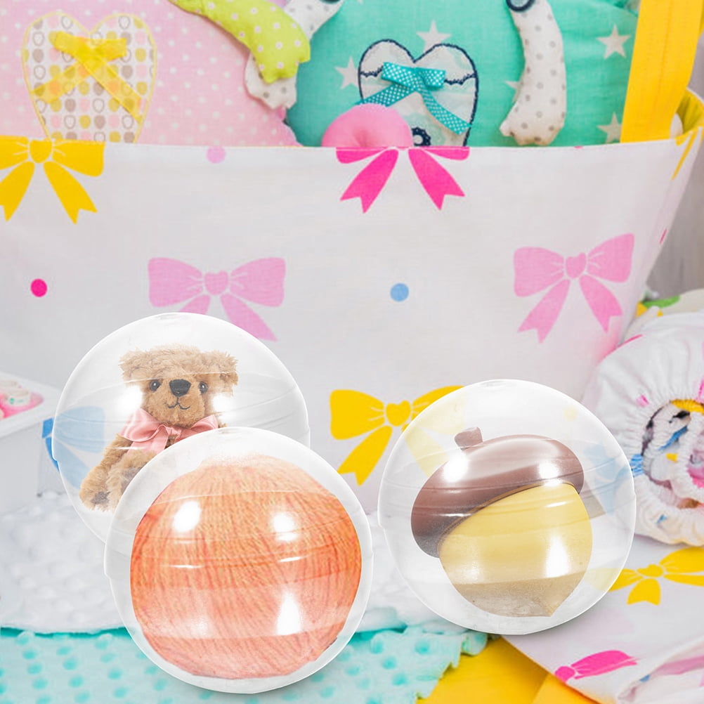 UPGRATOR 50Pcs Clear Plastic Round Capsule Shells for Vending Machine ...