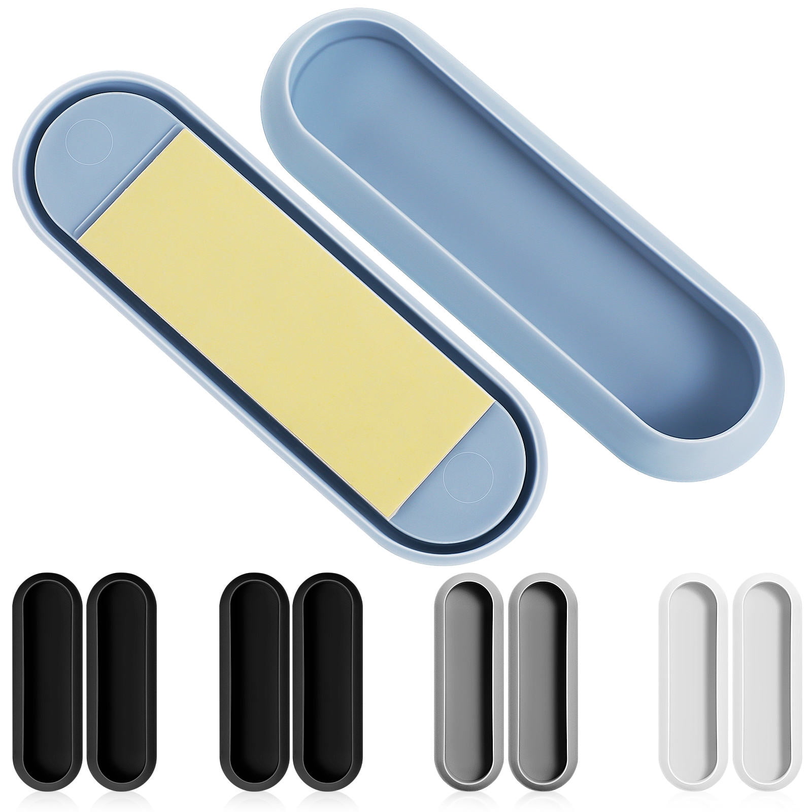 UPGRATOR Adhesive Finger Pulls Abs White 5Pcs 4.13x1.26x0.43in ...